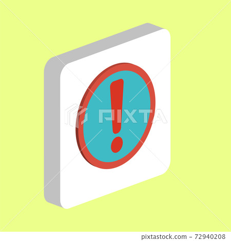 Exclamation Simple vector icon. Illustration... - Stock Illustration ...