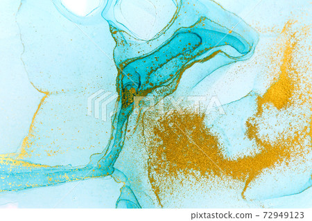 Alcohol ink blue transparent background. Ocean... - Stock Illustration ...