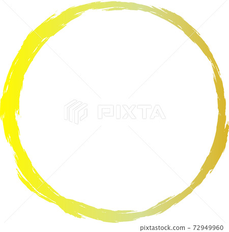 Golden circle design material drawn in ink - Stock Illustration ...