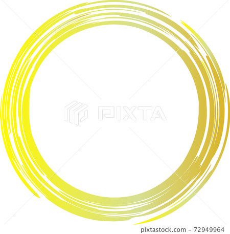 Golden circle design material drawn in ink - Stock Illustration ...