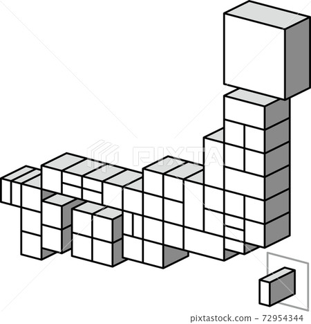 Graphical map of Japan composed of cubes - Stock Illustration [72954344 ...