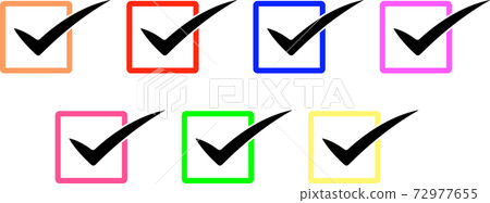 Simple and colorful checkmark set - Stock Illustration [72977655] - PIXTA