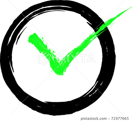 Simple handwritten checkmark - Stock Illustration [72977665] - PIXTA