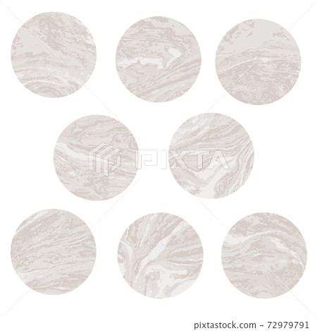 Round beige marble pattern texture set. Vector... - Stock Illustration ...