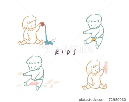 Children's mischief illustration - Stock Illustration [72980080] - PIXTA