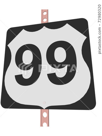 US Route sign with a black frame filled with... - Stock Illustration ...