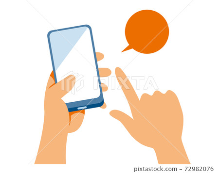 Hand to operate smartphone - Stock Illustration [72982076] - PIXTA