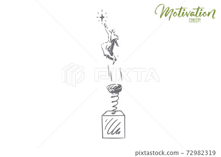 Motivation concept sketch. Isolated vector... - Stock Illustration ...
