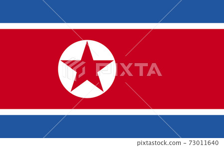 DPRK national flag in exact proportions - Vector - Stock Illustration ...