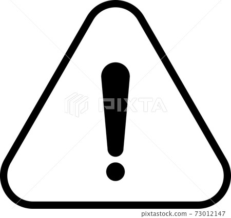 Simple surprise mark of white triangle - Stock Illustration [73012147 ...