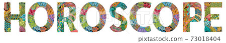 Word HOROSCOPE zentangle stylized, vector,... - Stock Illustration ...