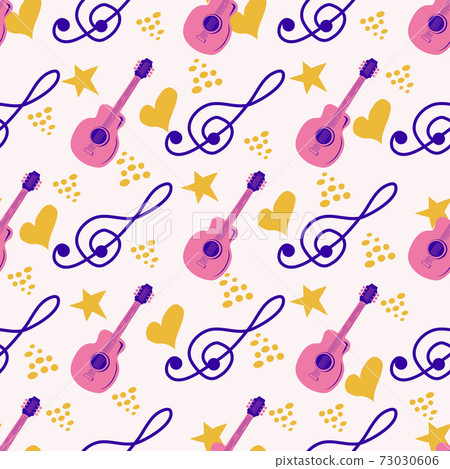 Love music seamless pattern with country... - Stock Illustration ...