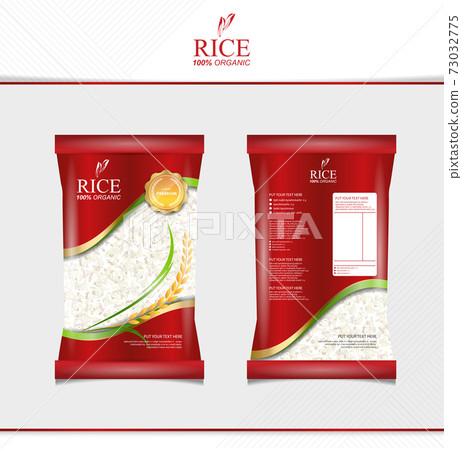 Rice food or thai food, package, banner and... - Stock Illustration ...