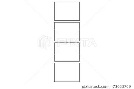 4-frame template for Japanese manga, no title... - Stock Illustration ...
