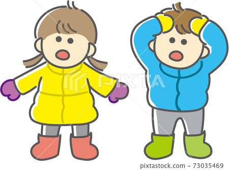 Child looking overhead - Stock Illustration [73035469] - PIXTA