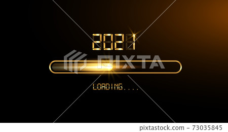 Gold Progress bar on black Download 2021 New... - Stock Illustration ...