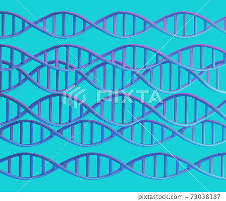 Blue DNA molecules structures on blue... - Stock Illustration [73038187 ...