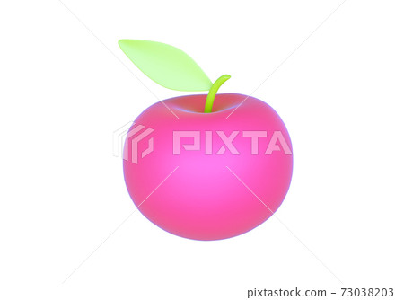 Magenta apple isolated on white, 3d render - Stock Illustration ...