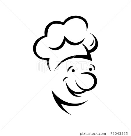 Funny chef cook face isolated happy baker - Stock Illustration ...