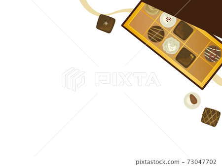 Chocolate assorted box frame background - Stock Illustration [73047702 ...