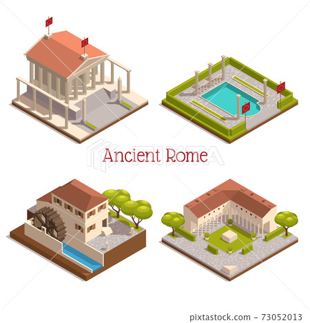Ancient Rome Isometric Set - Stock Illustration [73052013] - PIXTA