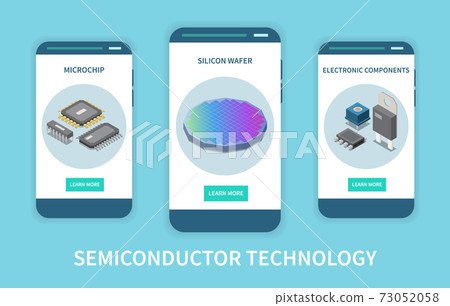 Semiconductor Chips Vertical Banners - Stock Illustration [73052058 ...