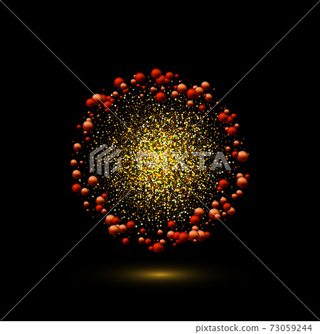 Red design vector balls scattered on abstract... - Stock Illustration ...