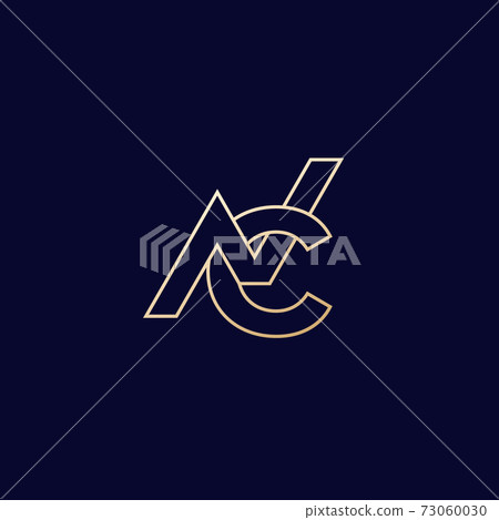 NC monogram logo, line style - Stock Illustration [73060030] - PIXTA
