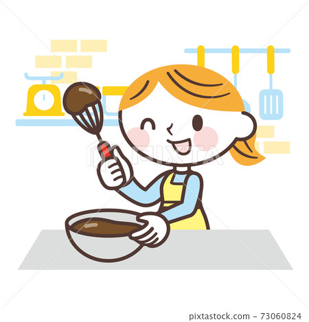 A woman making chocolate - Stock Illustration [73060824] - PIXTA