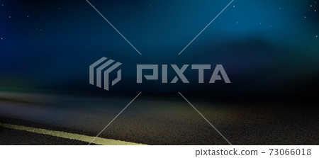 Night road and light headlights, highway under... - Stock Illustration ...