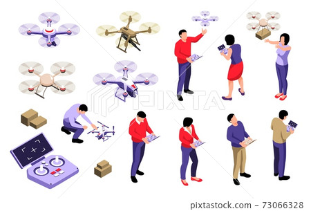 Drone Operator Icons Collection - Stock Illustration [73066328] - PIXTA