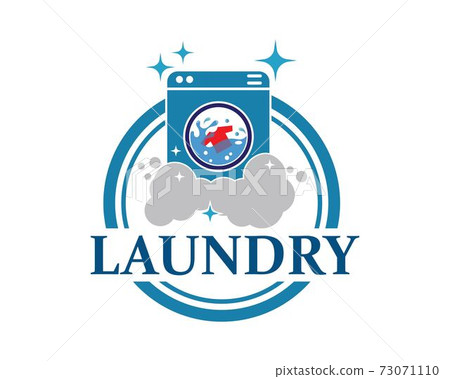 washing clothes logo icon vector of laundry... - Stock Illustration ...