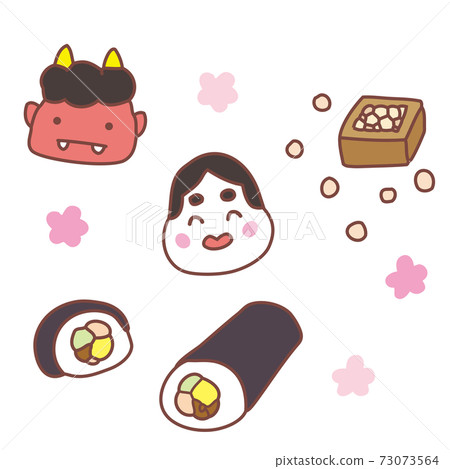 Yurukawa Setsubun Illustration Set - Stock Illustration [73073564] - PIXTA