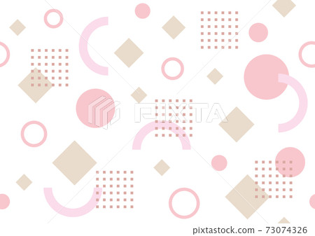 Seamless pattern with round and square... - Stock Illustration ...