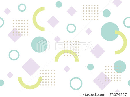 Seamless pattern with round and square... - Stock Illustration ...
