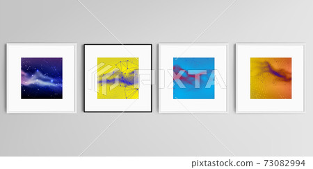 Realistic vector set of square picture frames... - Stock Illustration ...
