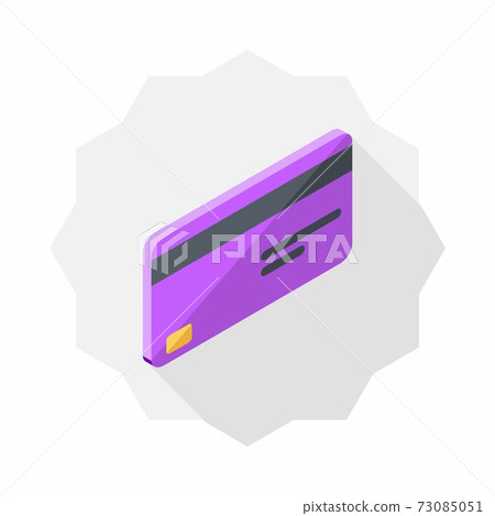 Credit card Purple right view icon vector... - Stock Illustration ...