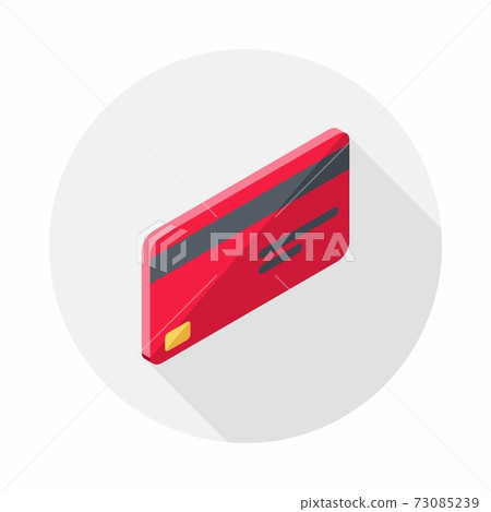 Credit card Red right view icon vector isometric. - Stock Illustration [73085239] - PIXTA