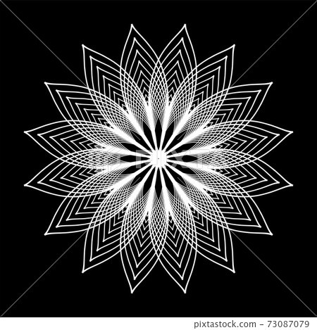 Abstract decorative flower. Geometric circle... - Stock Illustration ...