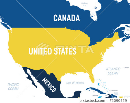 Map United States Of America Brown Map Of United States Of America