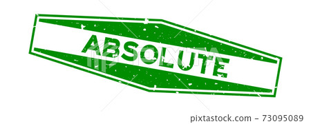 Grunge green absolute word hexagon rubber seal... - Stock Illustration ...