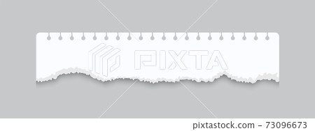 Torn notebook page. Realistic ragged white... - Stock Illustration ...