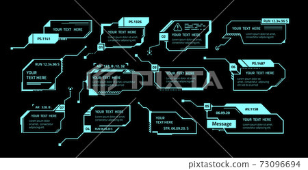 Hud callout. Call box message layout with text... - Stock Illustration ...
