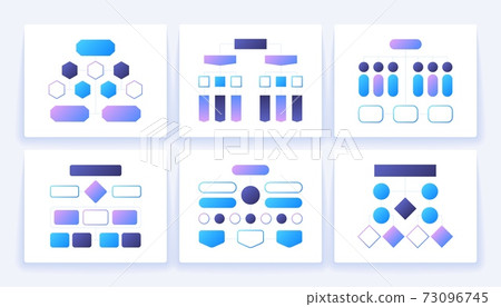 Flow chart schemes. Hierarchy block elements... - Stock Illustration ...
