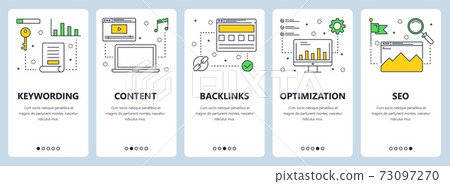 Vector modern thin line keywording concept web... - Stock Illustration ...