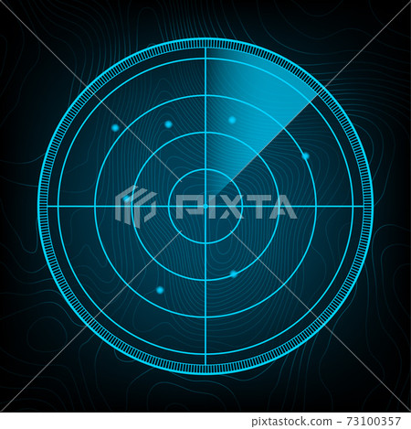 Realistic radar in searching. Radar screen with... - Stock Illustration ...