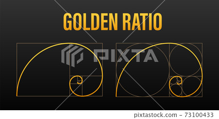 Golden ration. Abstract geometric background....-插圖素材 [73100433] - PIXTA圖庫
