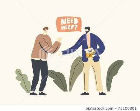 Life Difficulties and Hardship Concept. Male... - Stock Illustration ...