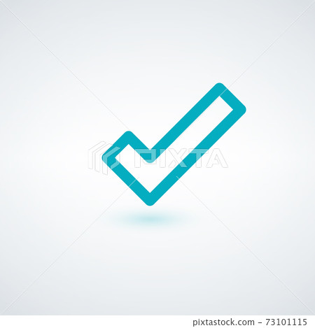 Check mark tick icon, Correct symbol... - Stock Illustration [73101115 ...