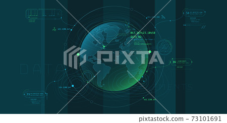 Design of a futuristic software interface for... - Stock Illustration ...